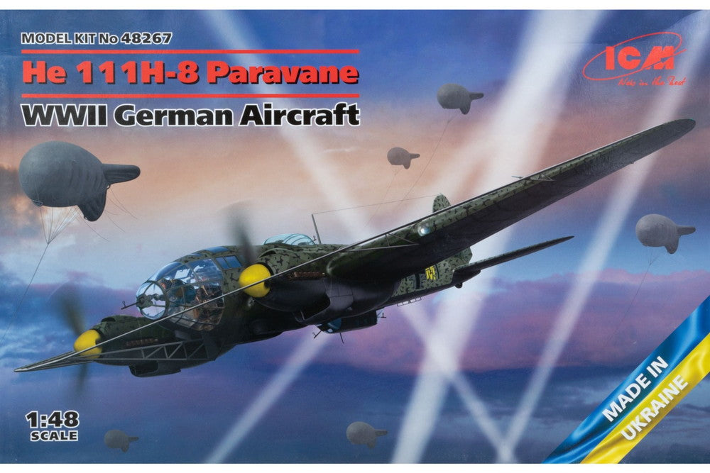 He 111H-8 Paravane WWII ドイツ航空機 モデルキット/ ICM 1/48 模型 – ラストホビー