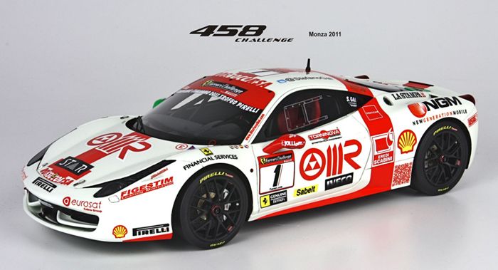 Ferrariフェラーリ458 Challenge "Campione italiano 2011" /BBR 1/18 レジンミニカー ...